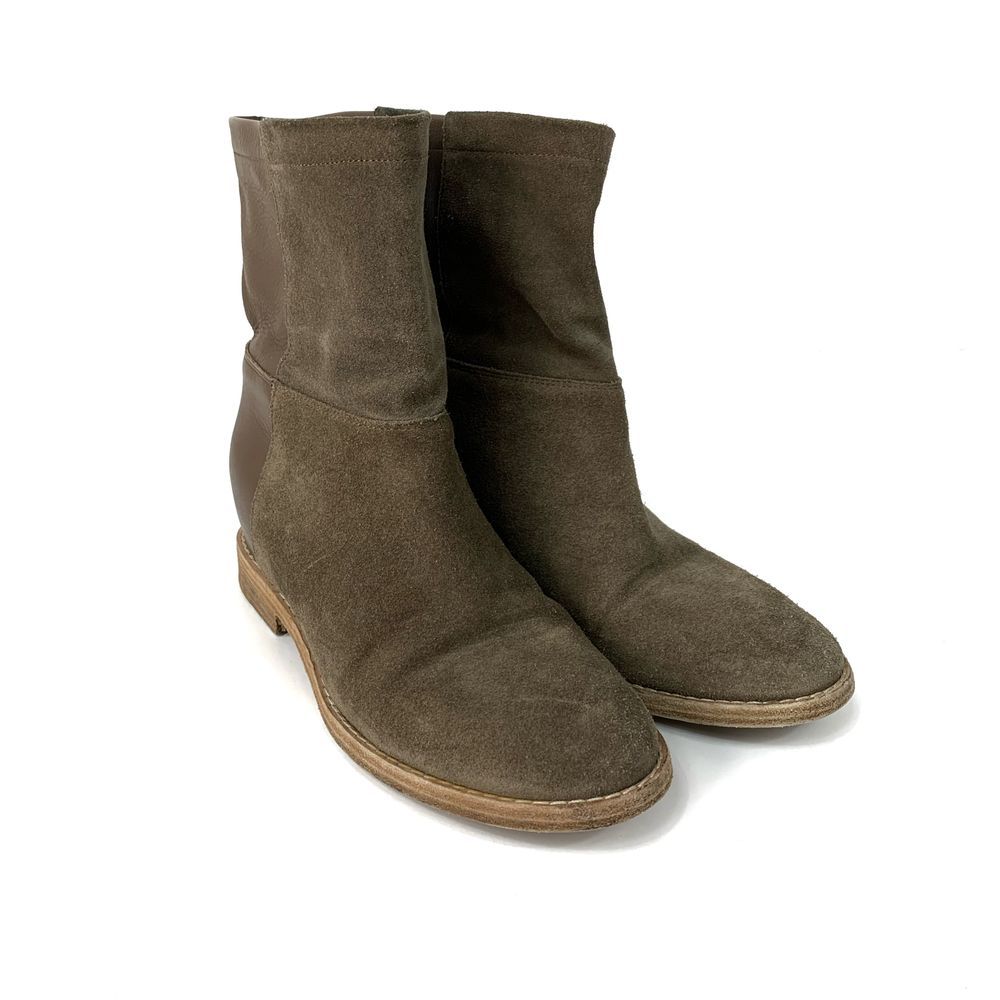 Vince Grayson Suede Leather Concealed Wedge Boots - Gem